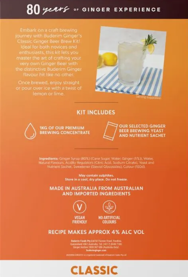 Budrim Ginger - Ginger Beer Kit – The Beerless Bar